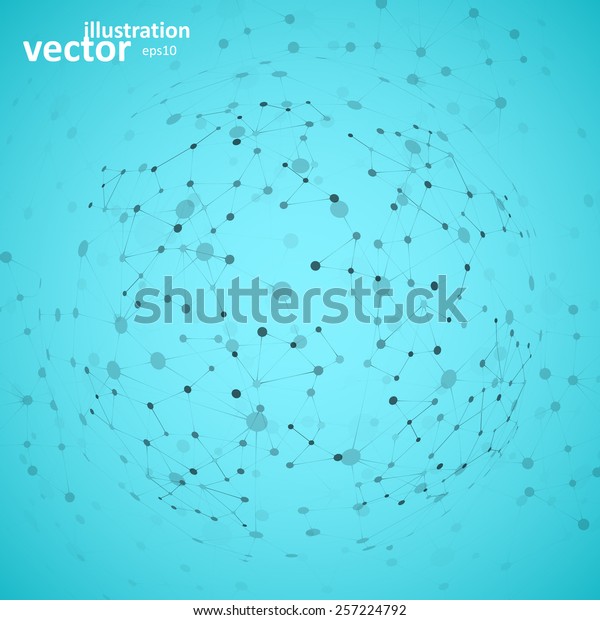 Molecular Structure Network Connection Abstract Vector Stock Vector Royalty Free 257224792