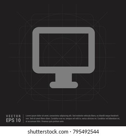 Monitor Icon Black Creative Background Stock Vector (Royalty Free ...