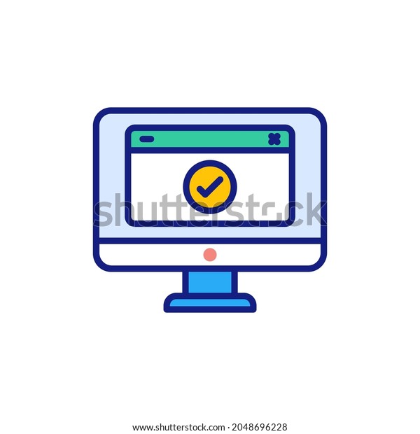 Monitor Icon Vector Logotype Stock Vector (Royalty Free) 2048696228 | Shutterstock