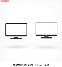 Collection Desktop Computer Laptop Tablet Smartphone Stock Vector ...