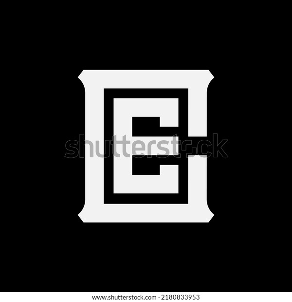 Logotipo de monograma, letras iniciales E,: vector de stock (libre de ...