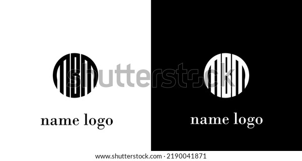 Monogram Type Logo Version Letter Mbm Stock Vector (Royalty Free ...