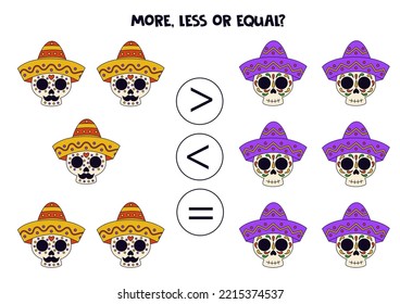 More Less Equal Compare Number Mexican Stock Vector (Royalty Free ...