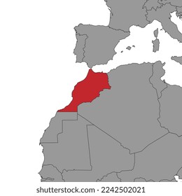Morocco On World Map Vector Illustration Stock Vector (Royalty Free ...