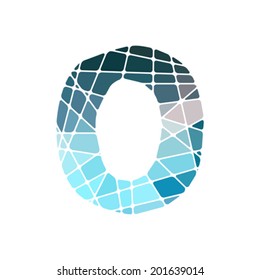 Mosaic Font Number Zero Stock Vector (Royalty Free) 201639014 ...