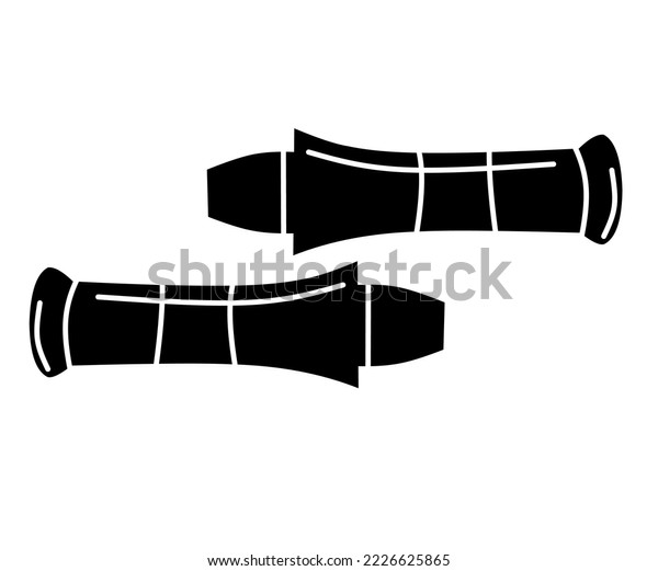 Motorcycle Hand Grips Vector Flat Outline Stock Vector (Royalty Free ...