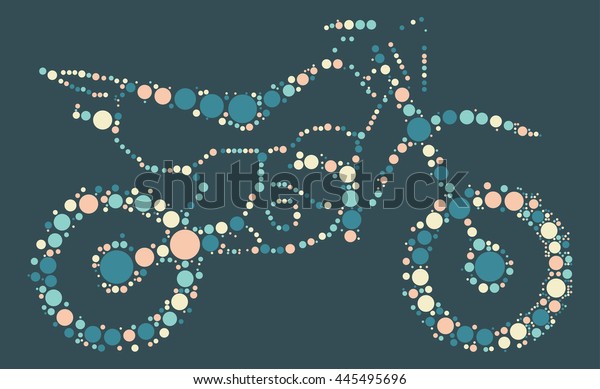Motorcycle Shape Vector Design By Color Stock Vector (Royalty Free ...