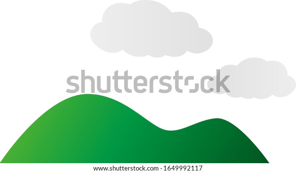 Mountain Clouds Isolated Vector Illustration Image Stock Vector ...