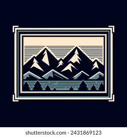 Mountain Frame Mountain Border Vector Stock Vector (Royalty Free ...