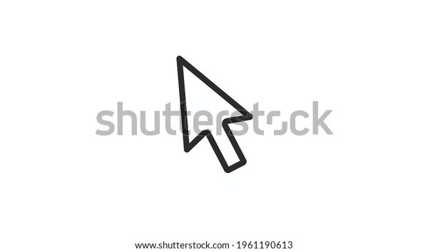 Icono de flecha de ratón, icono: vector de stock (libre de regalías ...
