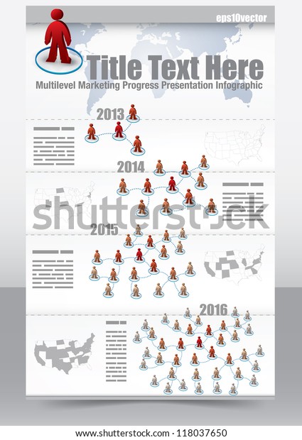Multi Level Marketing Progress Presentation Template Stock Vector ...