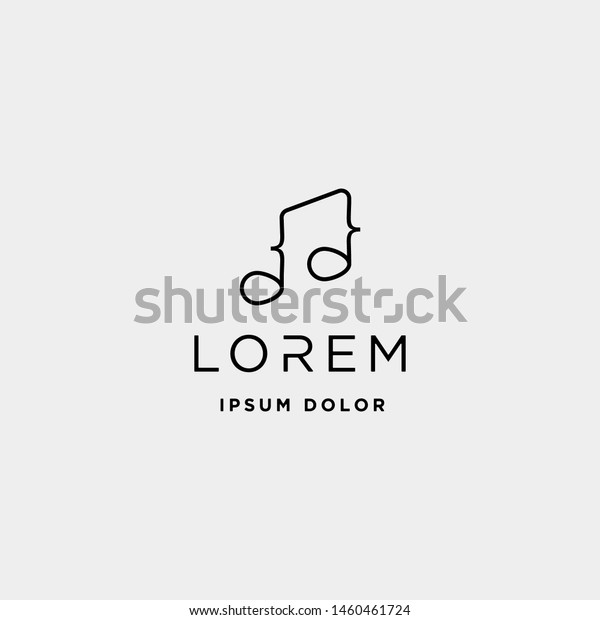 Music Code Logo Design Vector Simple Stock Vector (Royalty Free ...