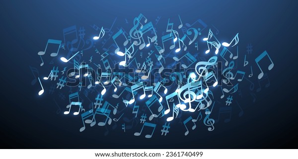 Music Notes Cartoon Vector Design Song Stock Vector (Royalty Free ...