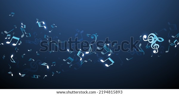 Notas musicales volando papel tapiz vectorial.: vector de stock (libre ...