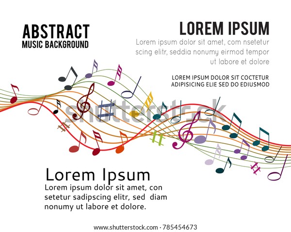 Music Notes On Solid White Background Stock Vector (Royalty Free ...