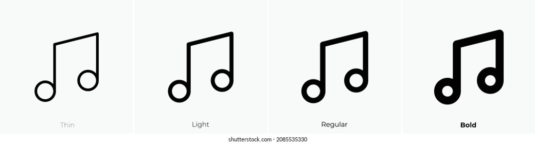 Music Notes Simple Icon Thin Light Stock Vector (Royalty Free ...
