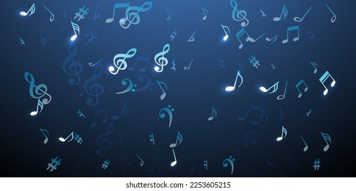 Notas musicales volando diseño vectorial. Los: vector de stock (libre ...
