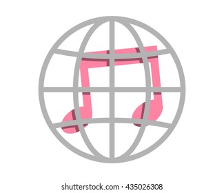 Musical Notes Melody Globe Image Vector Stock Vector (Royalty Free ...