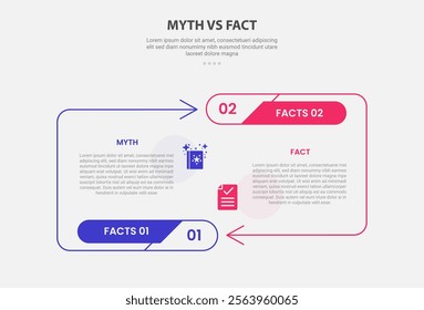 Myth Vs Facts Infographic Outline Style Stock Vector (Royalty Free ...