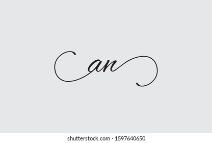 Na N Cursive Letter Initial Logo Stock Vector (Royalty Free) 1597640650 ...