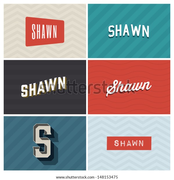 Name Shawn Graphic Design Elements Stock Vector (Royalty Free ...