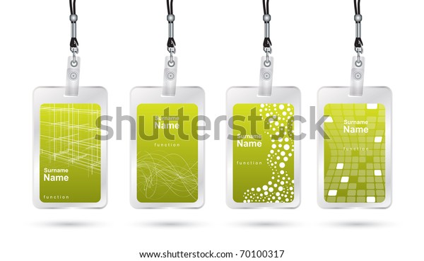 Name Tag Set Editable Vector Format Stock Vector (Royalty Free ...