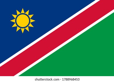 Namibia Flag National Emblem Graphic Element Stock Vector (Royalty Free ...