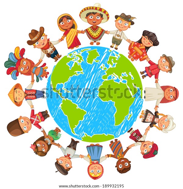 Kids Around World Clip Art