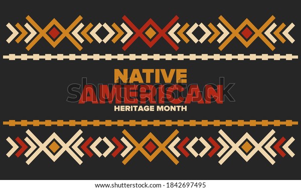 Native American Heritage Month November American Stock Vector (Royalty ...