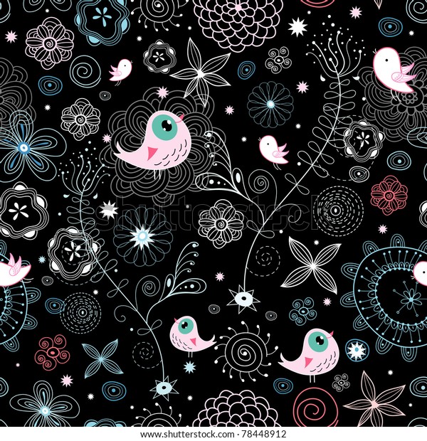 Natural Light Pattern Birds Stock Vector (Royalty Free) 78448912 ...