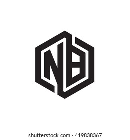 Nb Initial Letters Looping Linked Hexagon Stock Vector (Royalty Free ...