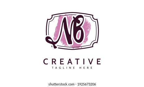Nb Initials Handwriting Logo Vector Stock Vector (Royalty Free ...