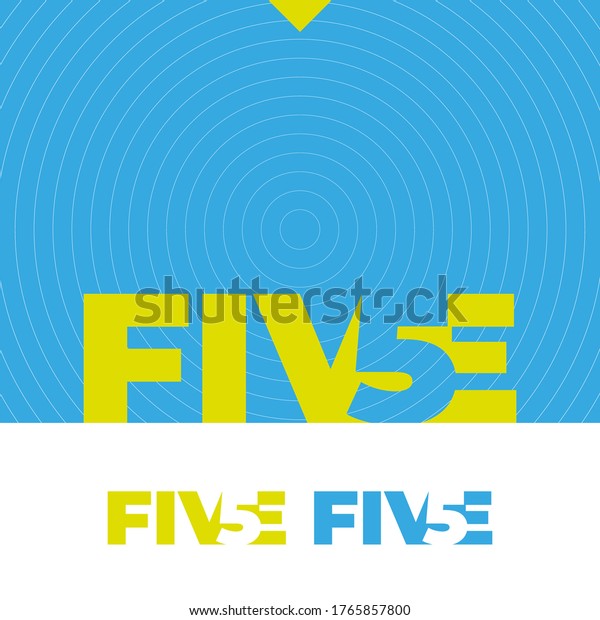Negative Space Five Design Vector Five Stock Vector (Royalty Free ...