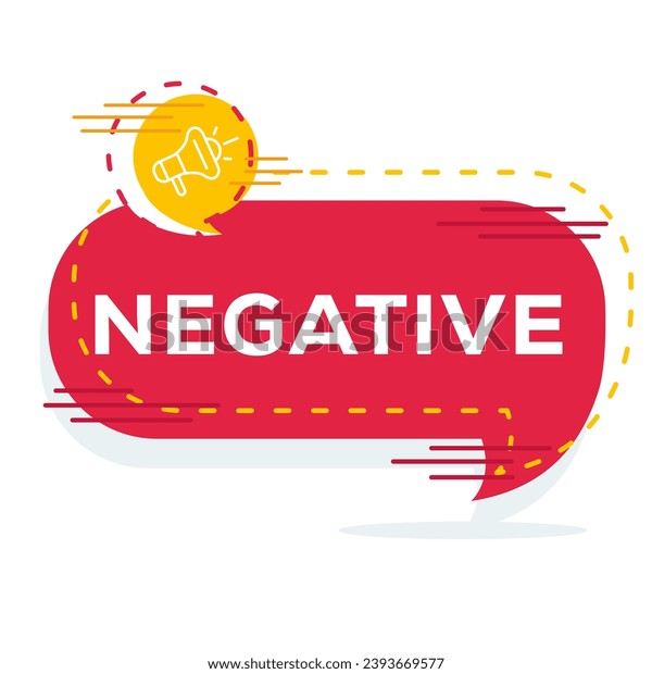 Negative Text Written Speech Bubble Vector Stock Vector (Royalty Free ...