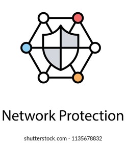 Network Integrity Representing Network Security Concept: vector de ...