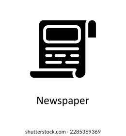 Newspaper Vector Solid Icons Simple Stock Stock Vector (Royalty Free ...