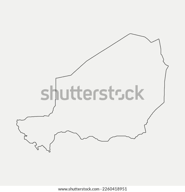 Niger Map Graphic Element Illustration Template Stock Vector (Royalty ...