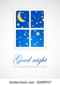 Good Night Abstract Background Stars Stock Vector (Royalty Free ...