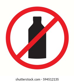 No Bottle Vector Not Allow Bottle Stock Vector (Royalty Free ...