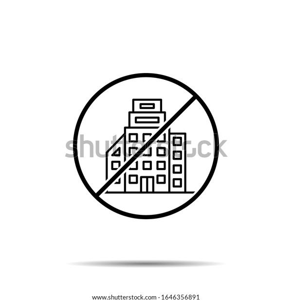 No Building Icon Simple Thin Line Stock Vector (Royalty Free ...