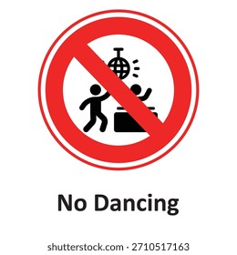 No Dancing Vector Icon Which Can Stock Vector (Royalty Free) 2710517163 ...