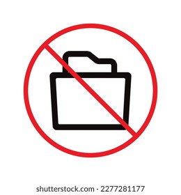 No Folder Vector Icon Forbidden File Stock Vector (Royalty Free ...