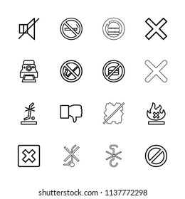 No Icon Collection 16 No Outline Stock Vector (Royalty Free) 1137772298 ...