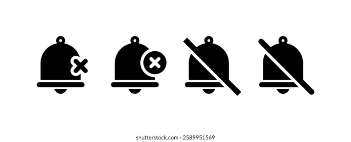 No Notification Icon Vector Silent Icon Stock Vector (Royalty Free ...