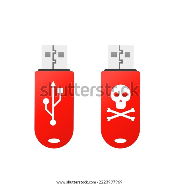 Normal Flash Drive Flash Drive Virus Stock Vector (Royalty Free ...
