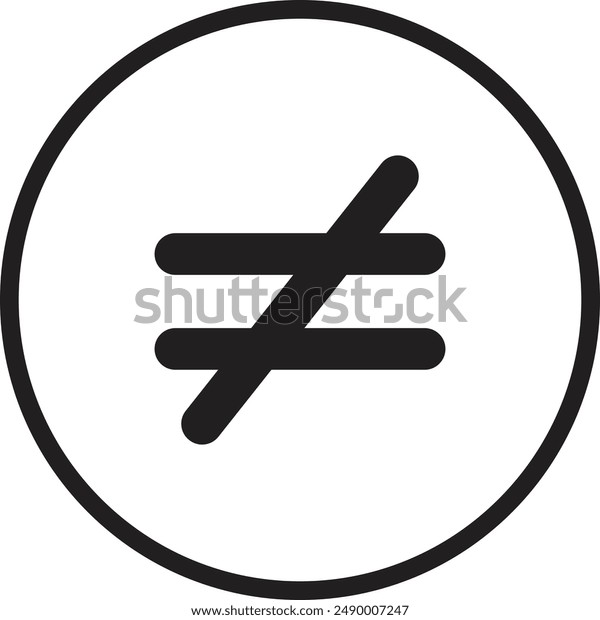 1,343 Not Equals Icon Images, Stock Photos, and Vectors | Shutterstock