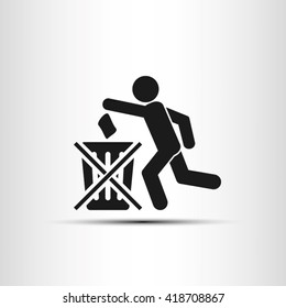 Not Throw Icon Vector Stock Vector (Royalty Free) 418708867 | Shutterstock