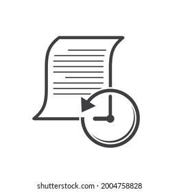 Note Icon Time History Icon Vector Stock Vector (Royalty Free ...