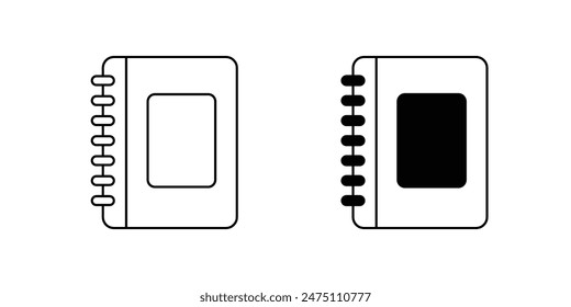Notebook Icon White Background Vector Stock Stock Vector (Royalty Free ...