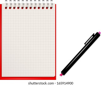 Notebook Paper Vector Stock Vector (Royalty Free) 165914900 | Shutterstock